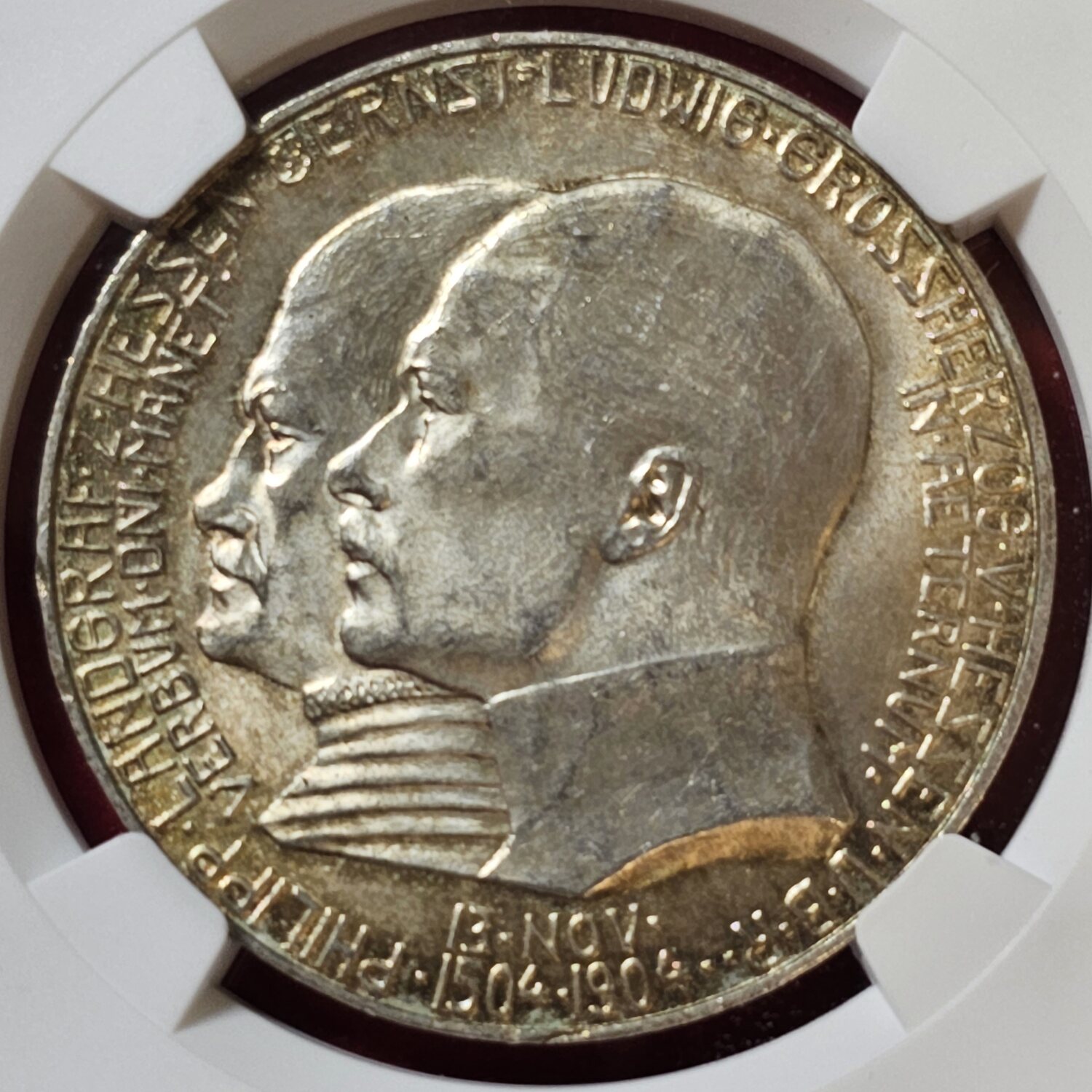 Germany Deutschland Hessen Kaiserreich 5 Mark 1904 400. Geburtstag von ...