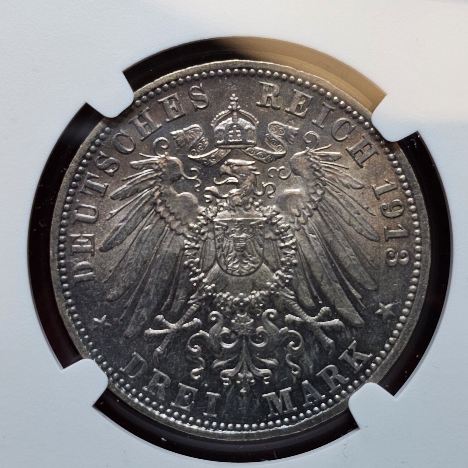 Sachsen Meiningen Germany Kaiserreich Deutschland 3 Mark Kursmünze ...