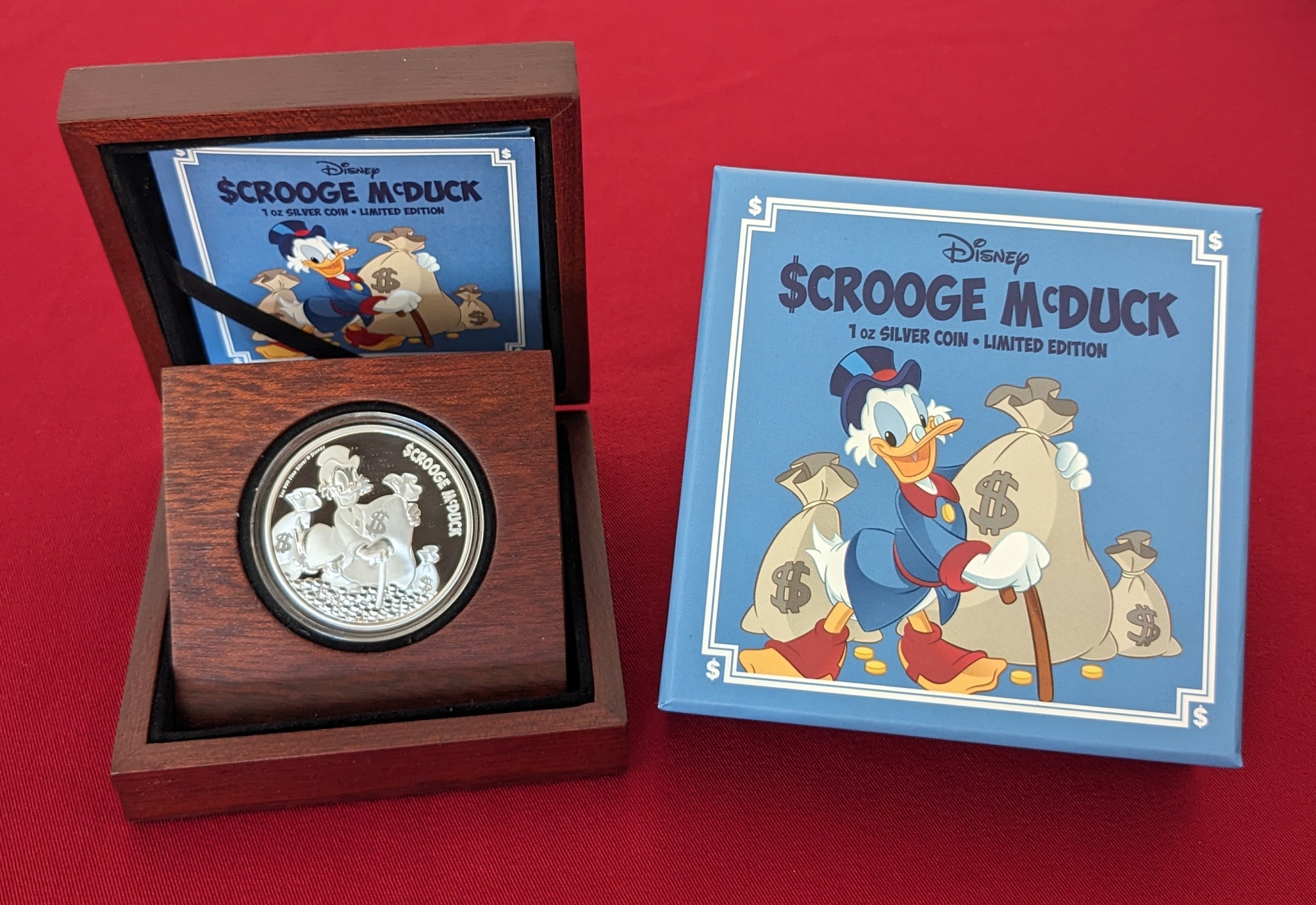 Niue Islands 2 Dollar Silbermünze 2015 Scrooge McDuck - Onkel Dagobert ...