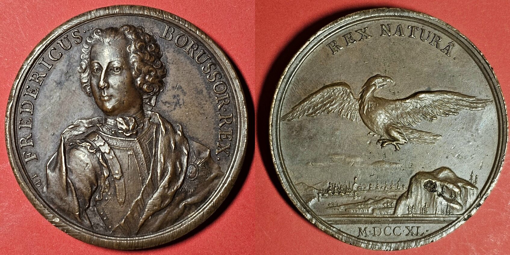 Brandenburg Preußen Bronzemedaille 1740 Friedrich II. Der Große ...