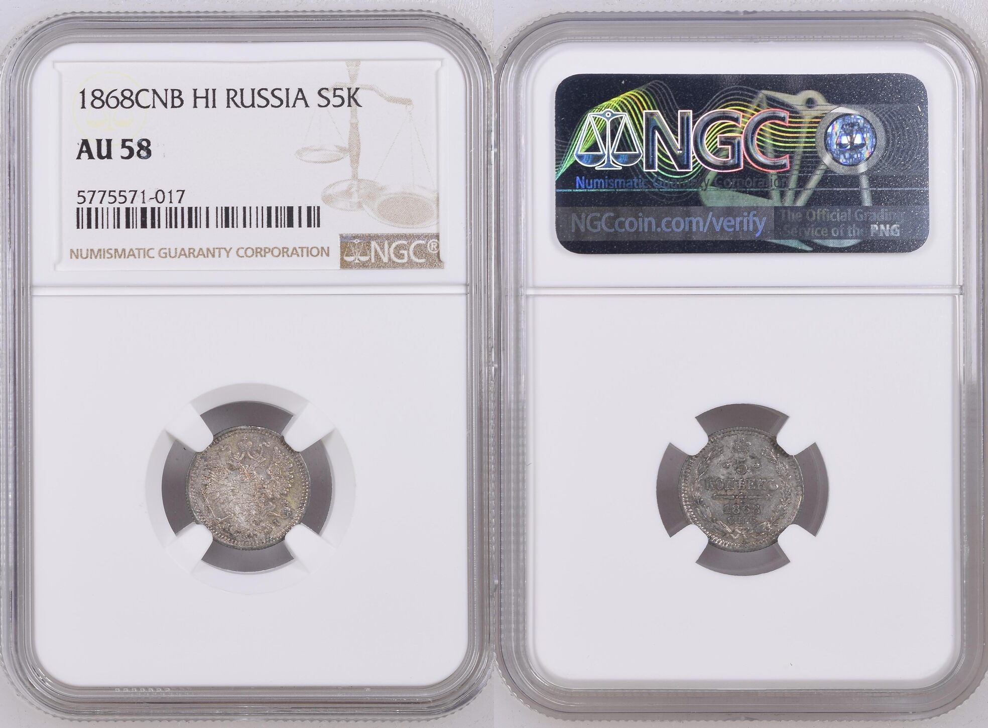 Russland Russia Silber 5 Kopecks Kopeken 1868 CNB HI Alexander II russland-russia-silber-5-kopecks-kopeken-1868-cnb-hi-alexander-ii
