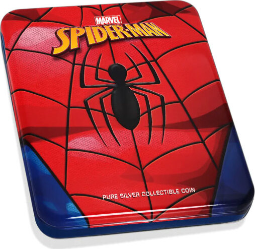 1 Dollar SPIDERMAN Marvel 1 Oz Silver Coin 1$ Fiji 2022 Proof | MA-Shops
