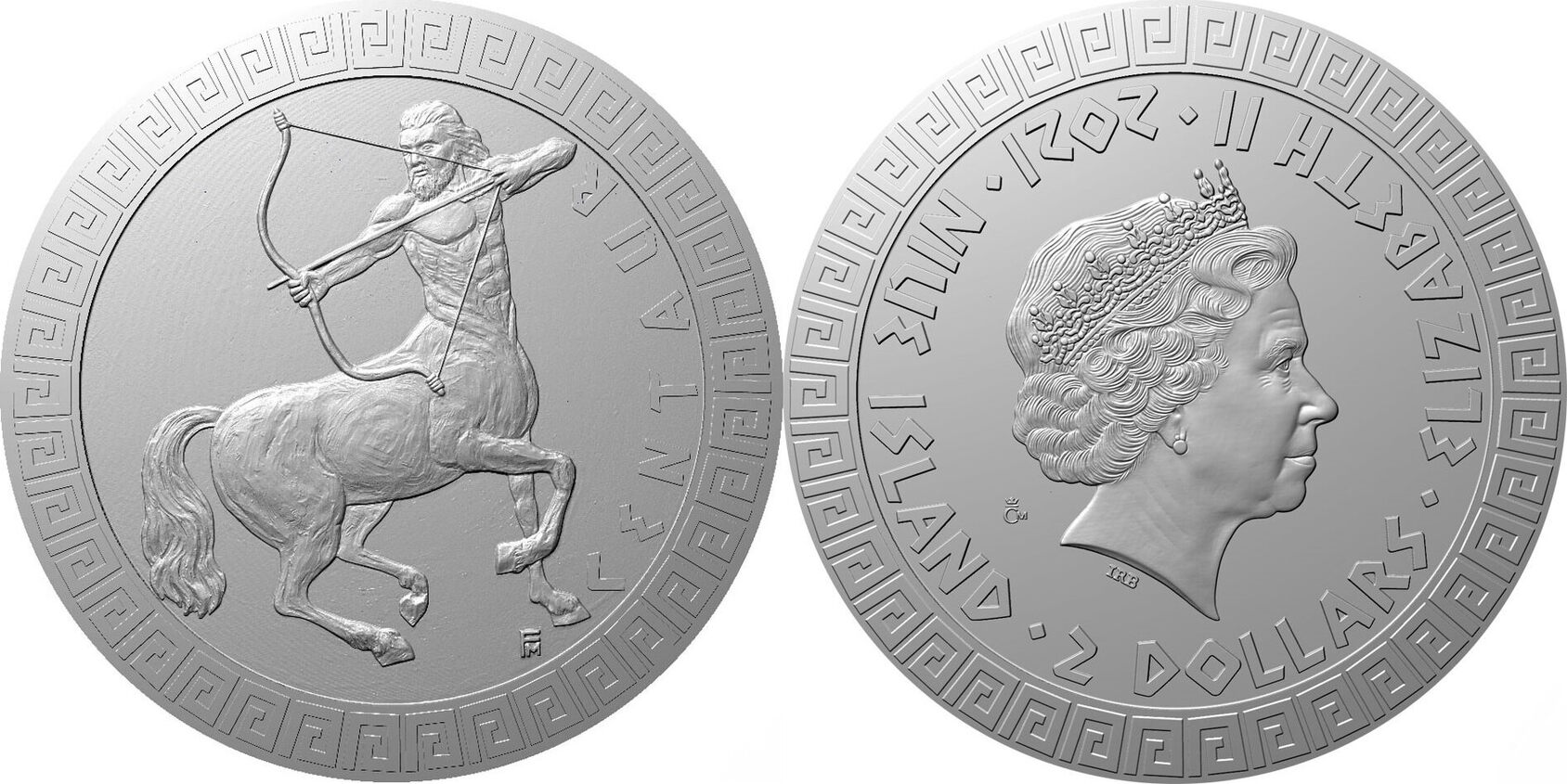 2 Dollars CENTAUR Mythical Creatures 1 Oz Silver Coin 2$ Niue 2021 ...