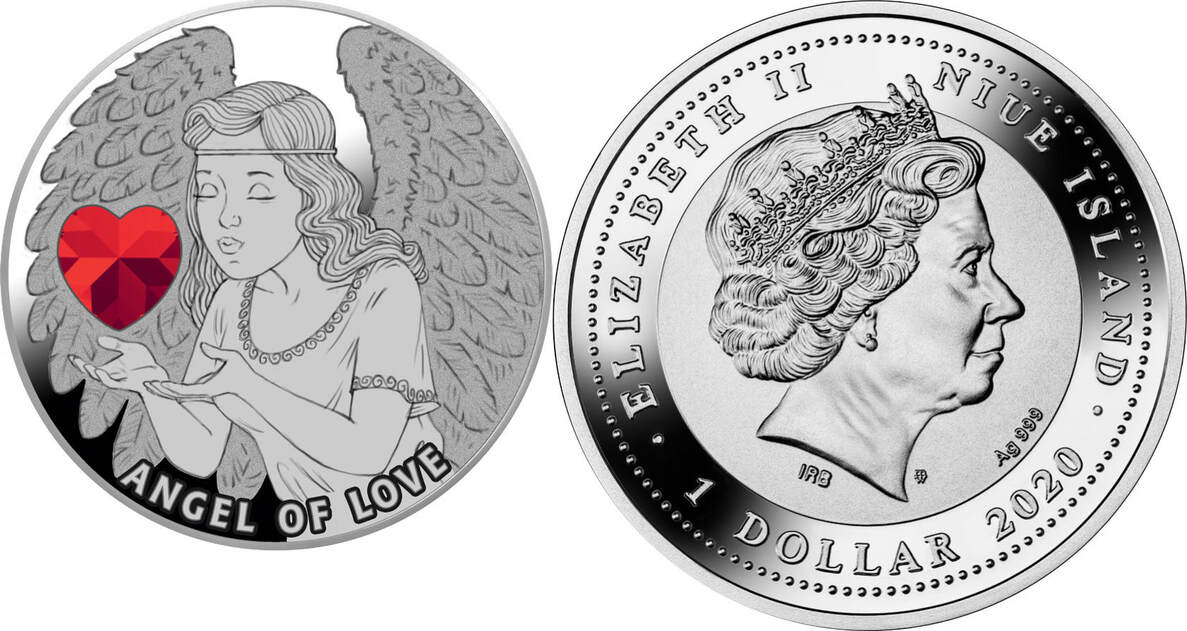 1 Dollar ANGEL OF LOVE Silver Coin 1$ Niue 2020 Proof | MA-Shops