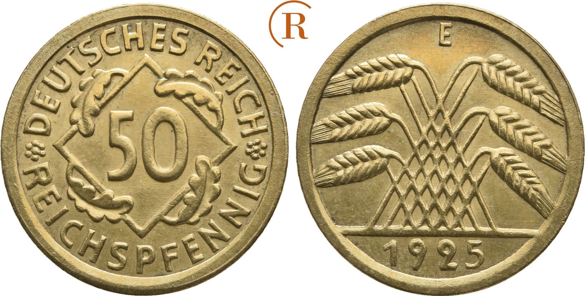 Weimarer Republik: 50 Reichspfennig 1925 E EF | MA-Shops
