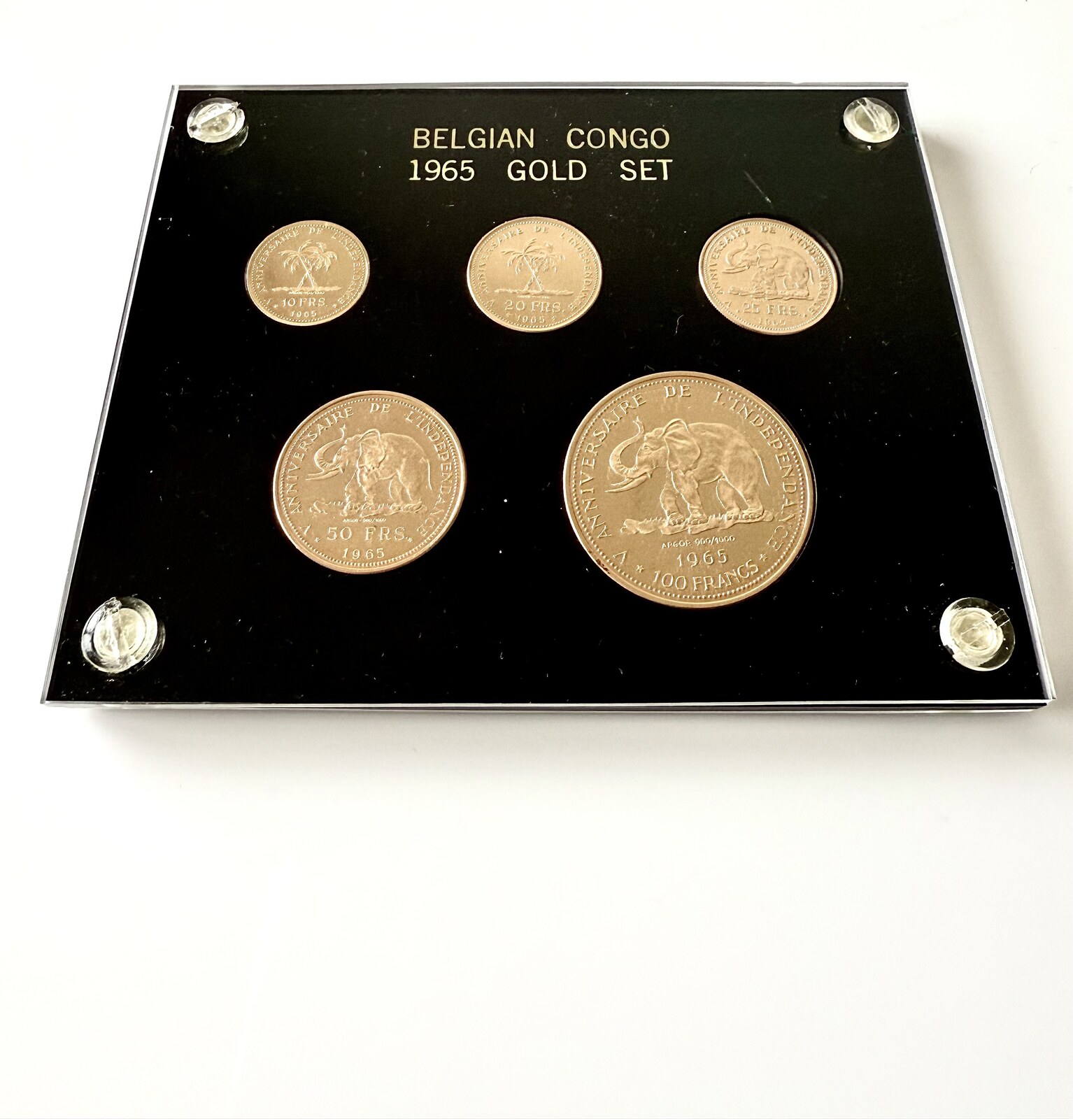 Kongo Francs Congo – 1965 – 5th Anniversary of Independence – 5 Proof ...