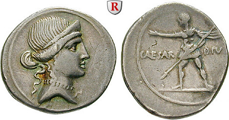 Denarius 32-31v.Chr. Octavian, 44-27 BC very fine to extremely fine ...