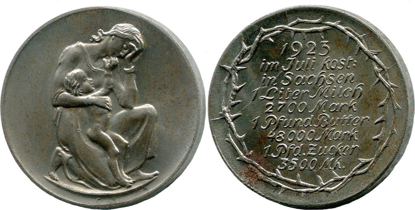 Deutsches Reich - Weimarer Republik: Sachsen, Medaille v. Friedrich ...