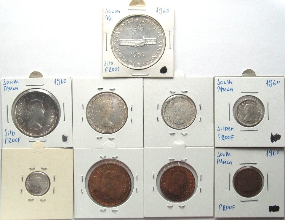 Südafrika SOUTH AFRICA 1960 PROOF SET with 5 Shillings PARLIAMENT | MA-Shops