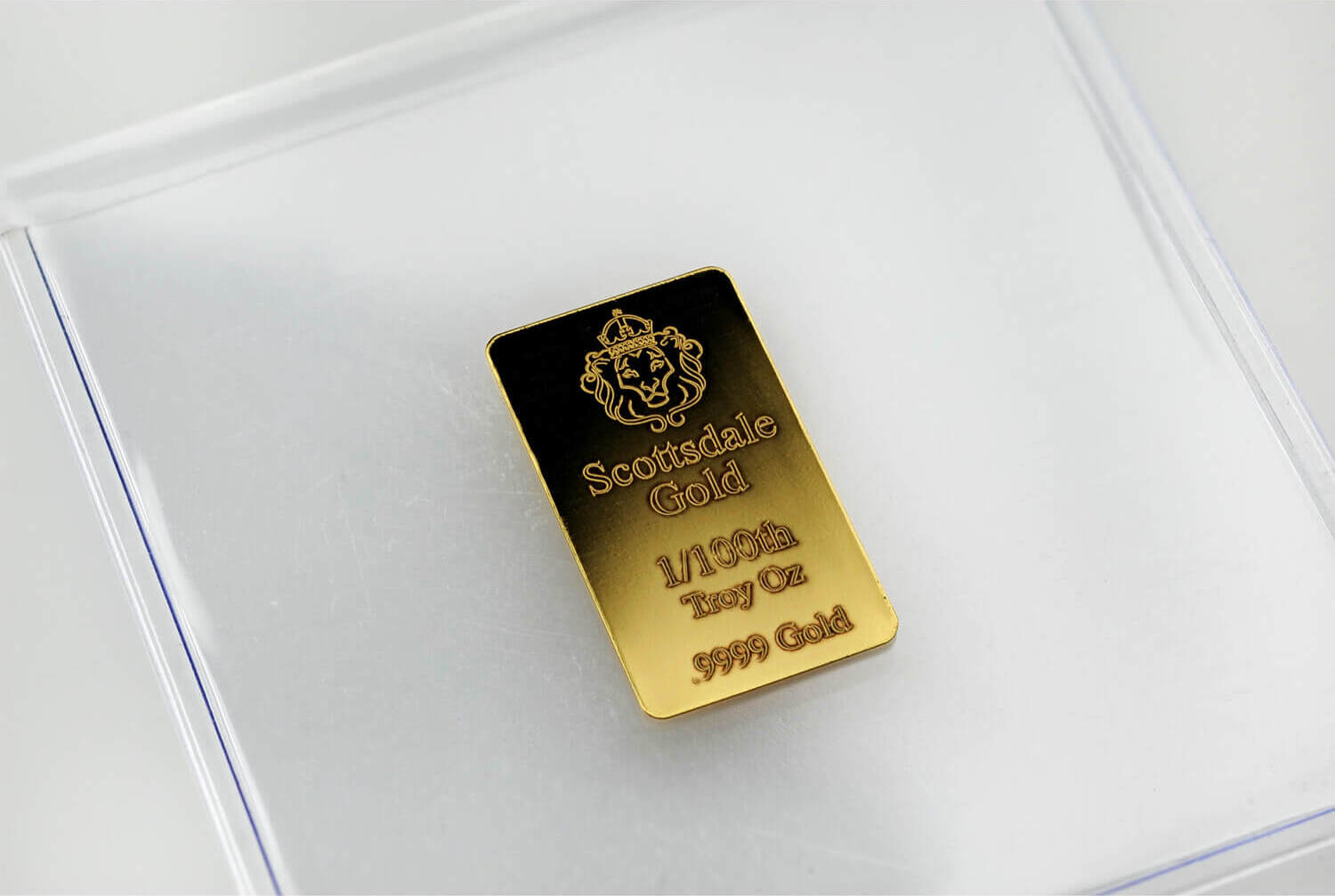 USA 2021 Scottsdale Mint Lion 1/100 oz Goldbar Finegold Brilliant ...