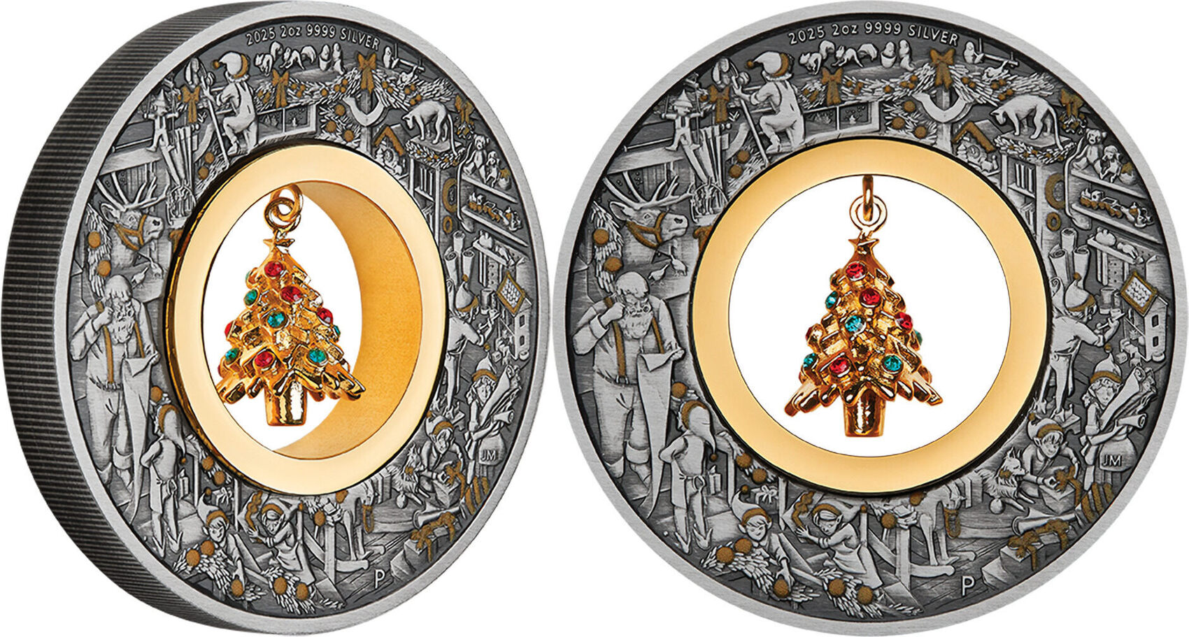 Australien 2 AUD Silver coin 2 oz Santa's Workshop Christmas Tree 2026 ...