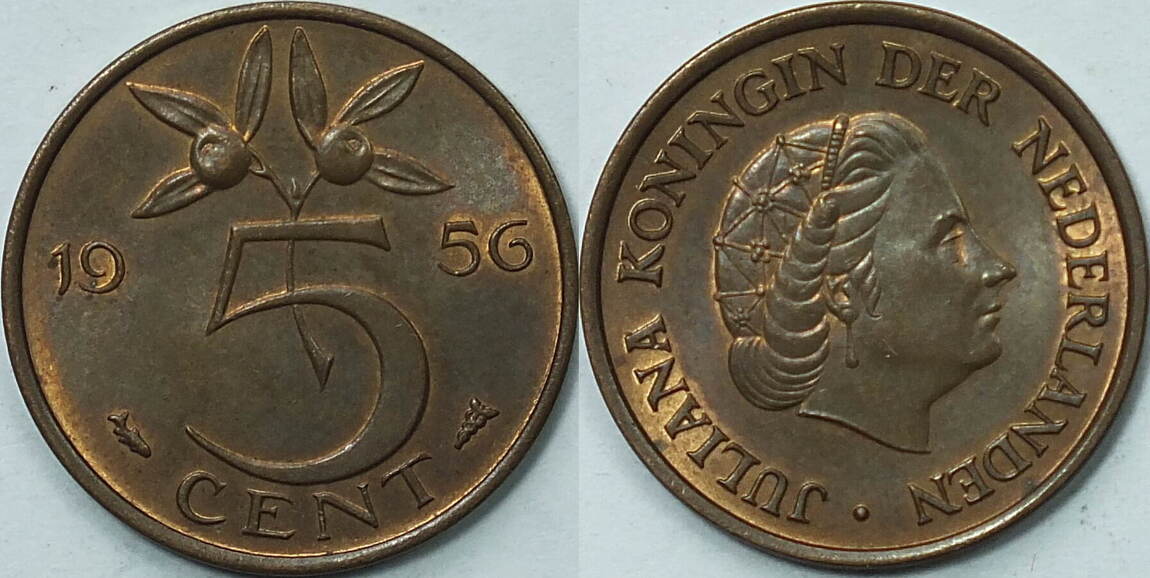 Niederlande 5 Cent 1956 UNC | MA-Shops