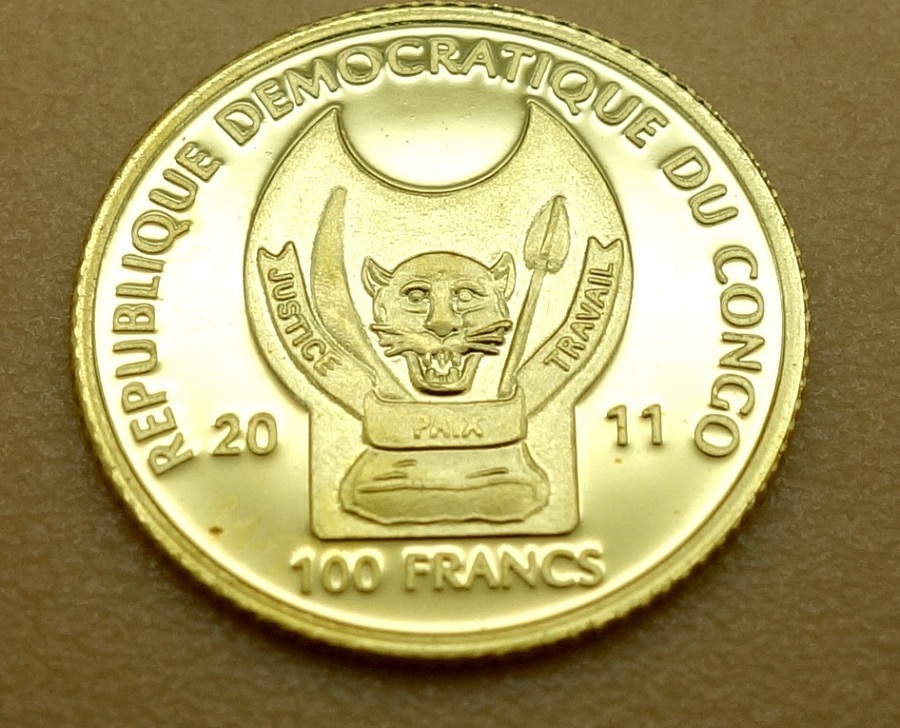 Kongo 100 Francs 2011 Gold coins of the world Proof, gekapselt | MA-Shops