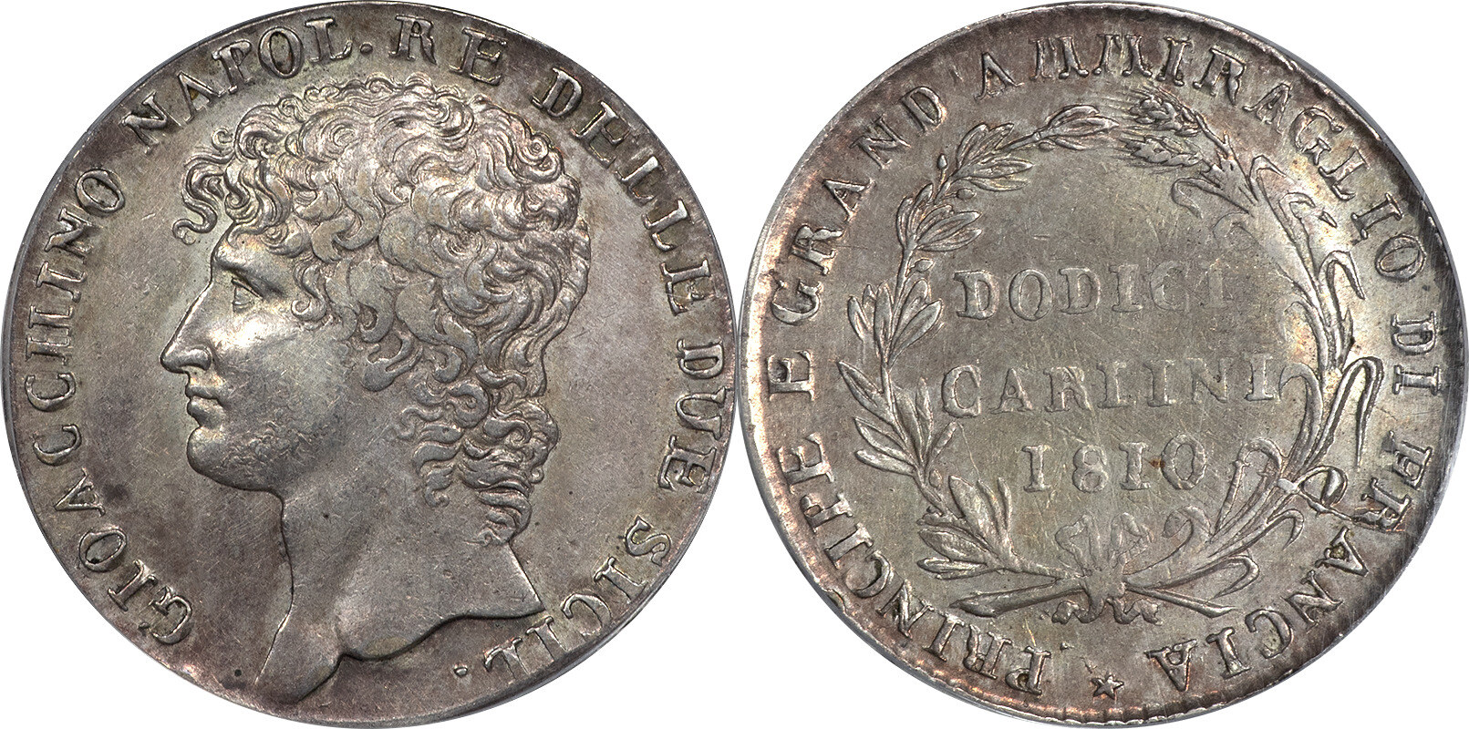 Italy Sicily 1810 Gioacchino Napoleone Murat Piastra Dodici Carlini ...