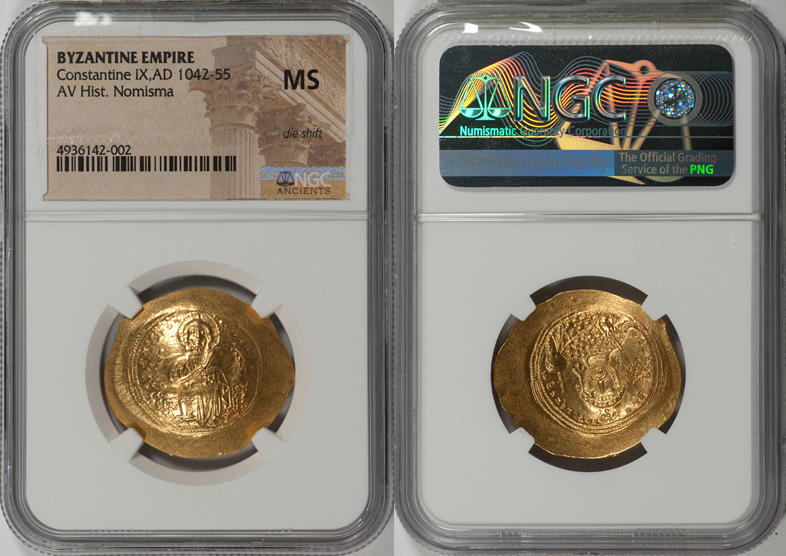 1042-55 Byzantine Constantine IX Monomachus 1042-1055 Gold Histamenon ...