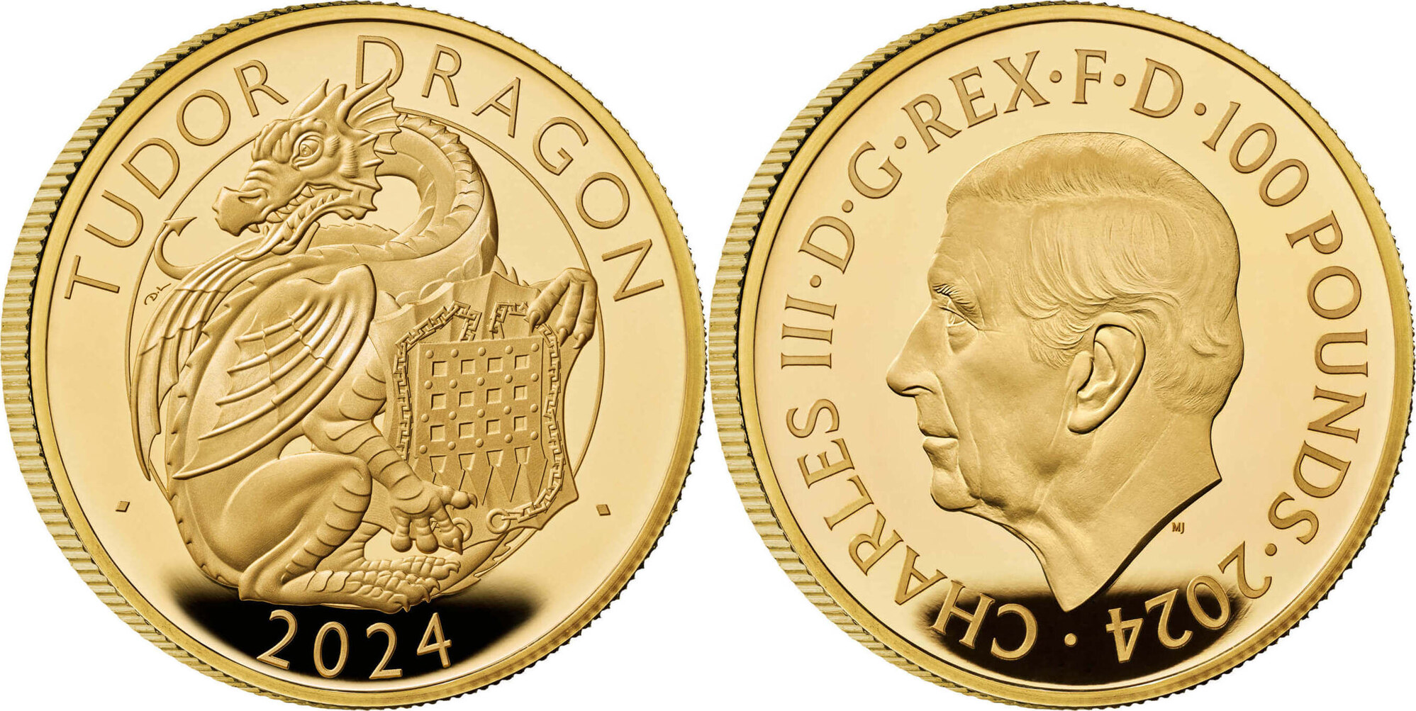 Großbritannien 100£ 2024 1 oz Gold Coin Royal Tudor Beasts - The Tudor ...